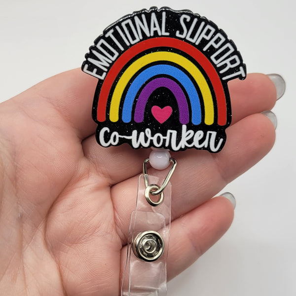 Badge Reels - Emotional Support Co-Worker – Beads by Boteo