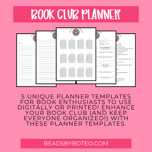 Digital - Book Club Planner – Beads by Boteo